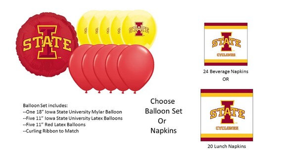 Iowa State University Balloons Cardinals Balloons Iowa State - Etsy