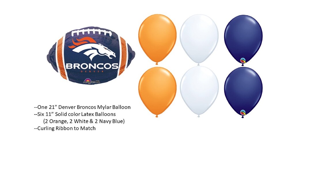 Denver Broncos Balloons, Denver Broncos Lunch Napkins - Etsy