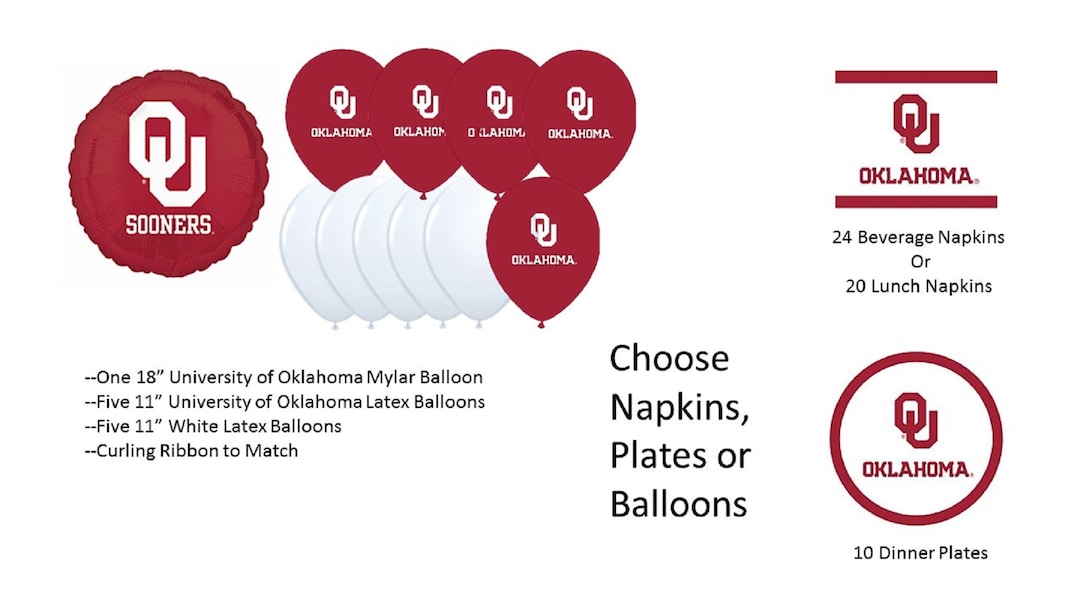 University of Oklahoma Balloons, Sooners Balloons, University of ...