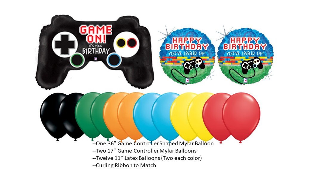 Video Game Controller Balloons With Latex Balloons - Etsy