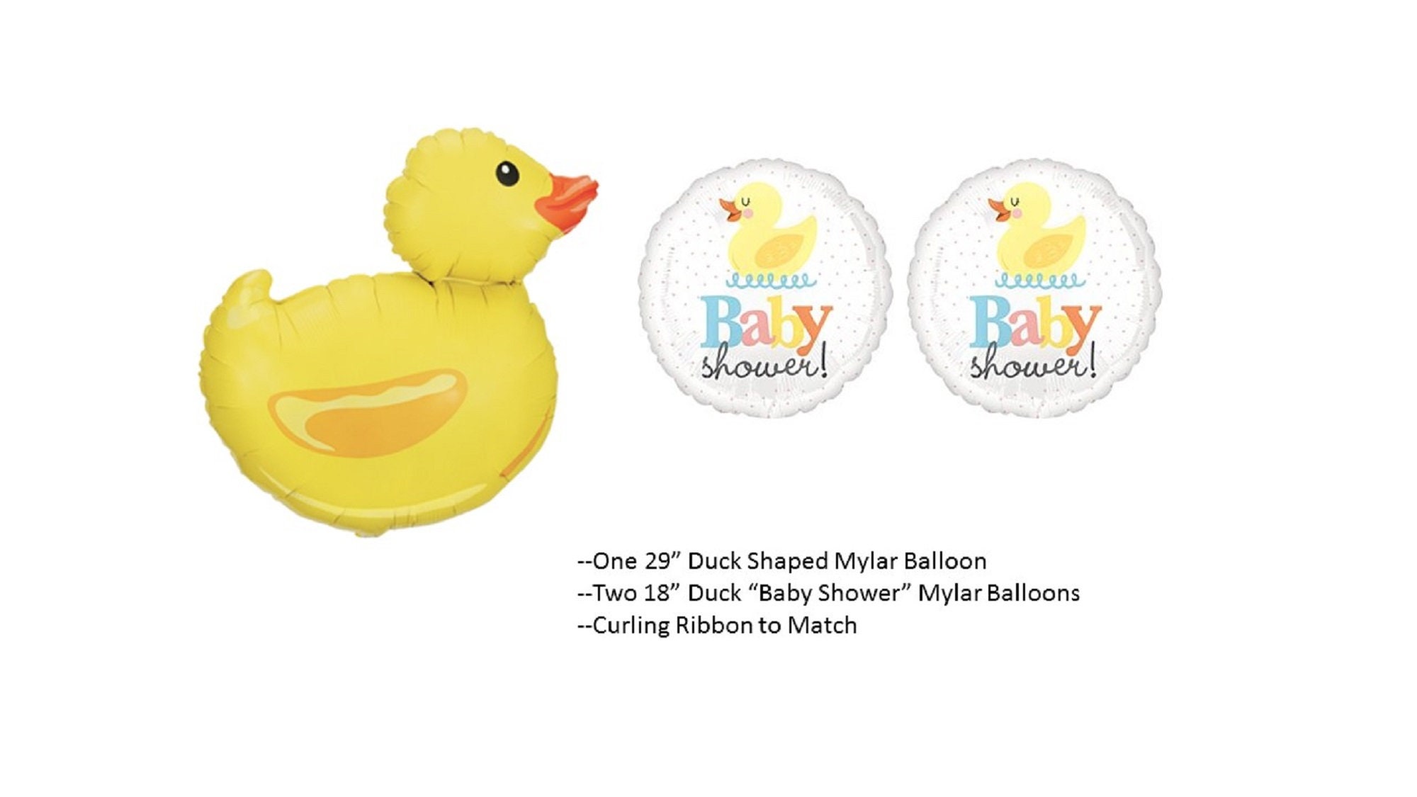 Rubber Duck Baby Shower Balloons