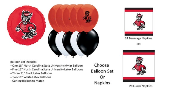 North Carolina State Balloons Wolfpack Balloons North | Etsy