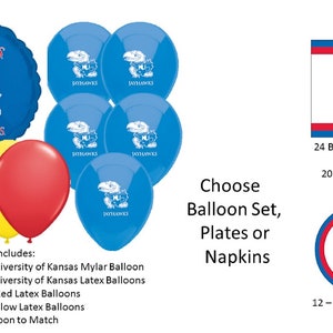 University of Kansas Balloons Jayhawks Balloons Kansas - Etsy