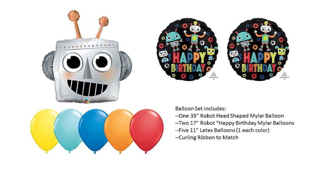 Robot Balloons, Robotics Balloons - Etsy