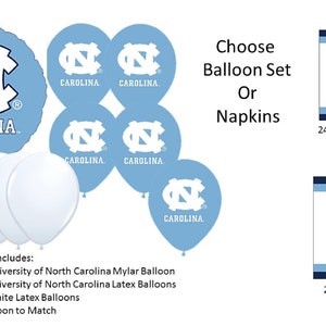 University of North Carolina Balloons Tarheels Balloons - Etsy