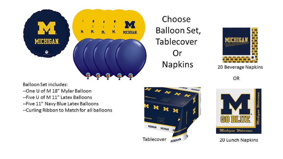 University of Michigan Balloons U of M Balloons University - Etsy