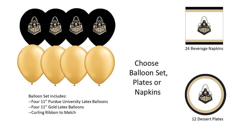 Purdue University Balloons, Purdue University Boilermakers Balloons ...