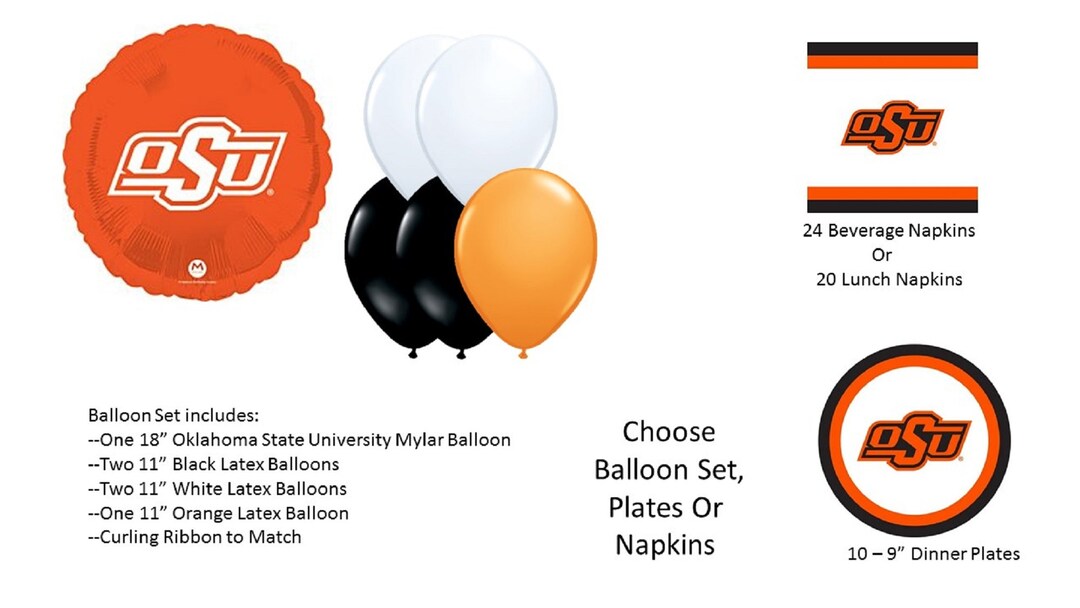Oklahoma State Balloons, Oklahoma State Cowboys Balloons, Oklahoma ...