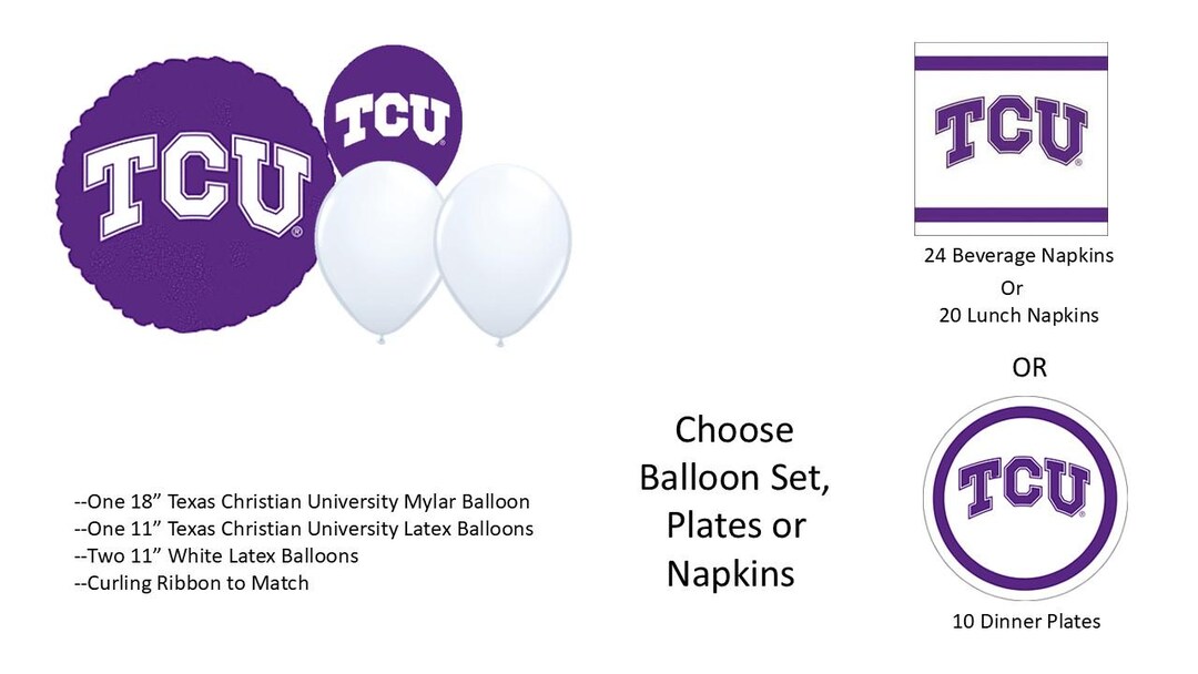 Texas Christian University Balloons, Texas Christian University Horned ...