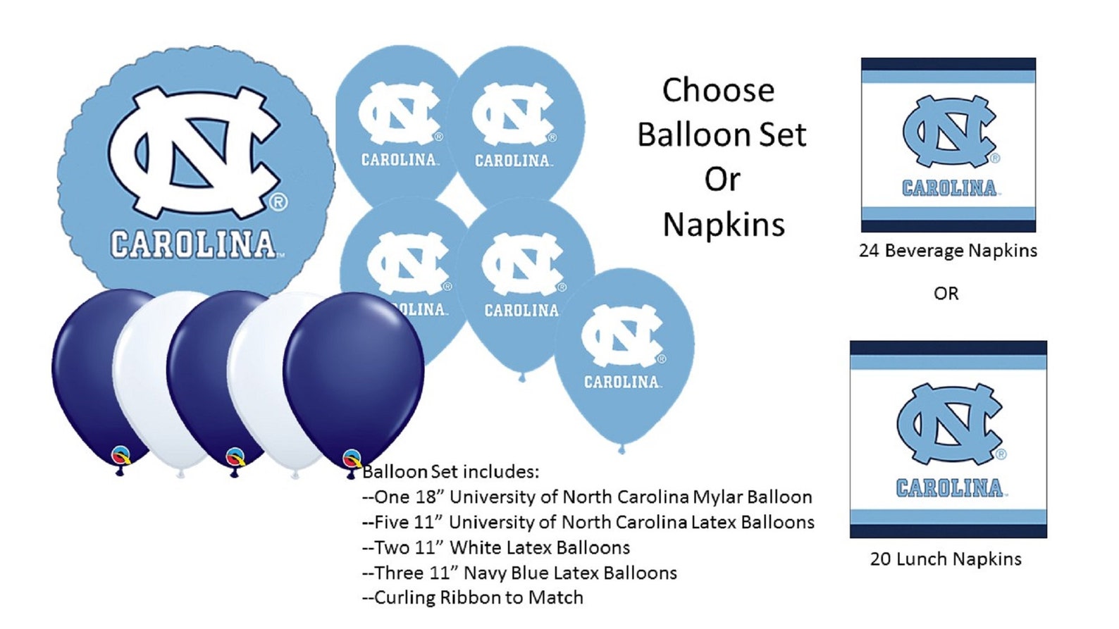 University of North Carolina Balloons Tarheels Balloons - Etsy
