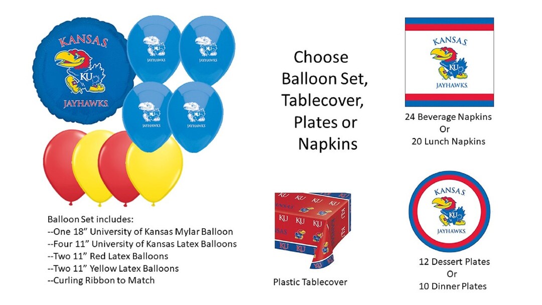 University of Kansas Balloons, Jayhawks Balloons, Kansas University ...