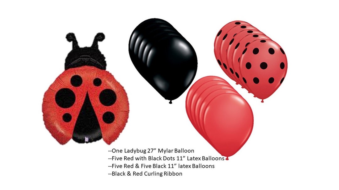 Lady Bug Balloon With Red and Black Latex - Etsy