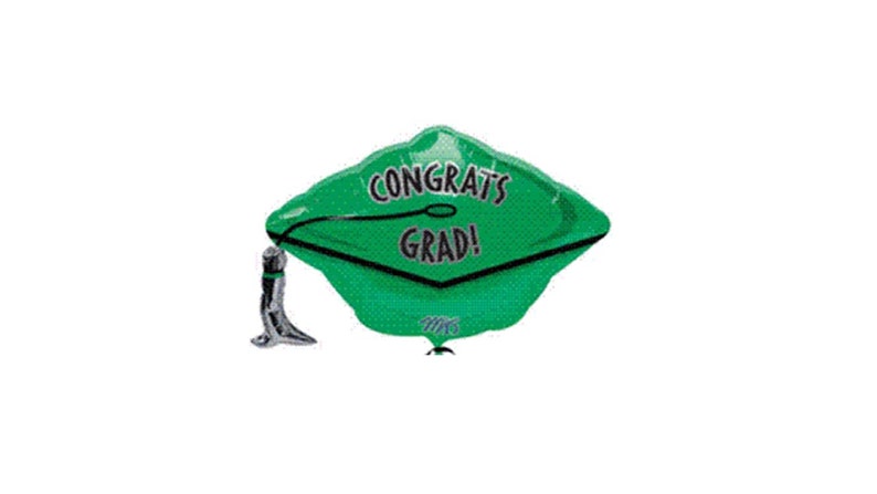 Green Graduation Decorations Green Grad Mylar Balloons - Etsy