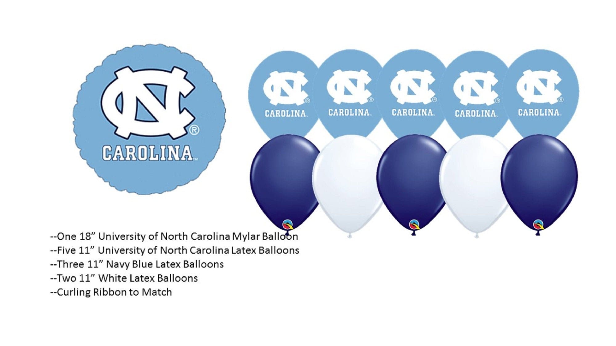 University of North Carolina Balloons Tarheels Balloons - Etsy
