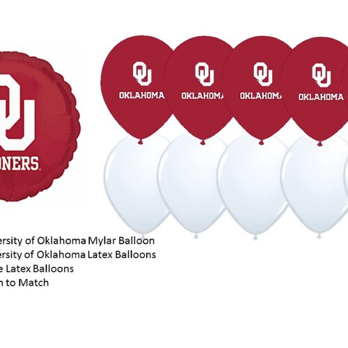 University of Oklahoma Balloons Sooners Balloons University - Etsy