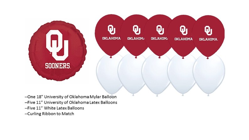University of Oklahoma Balloons Sooners Balloons University - Etsy
