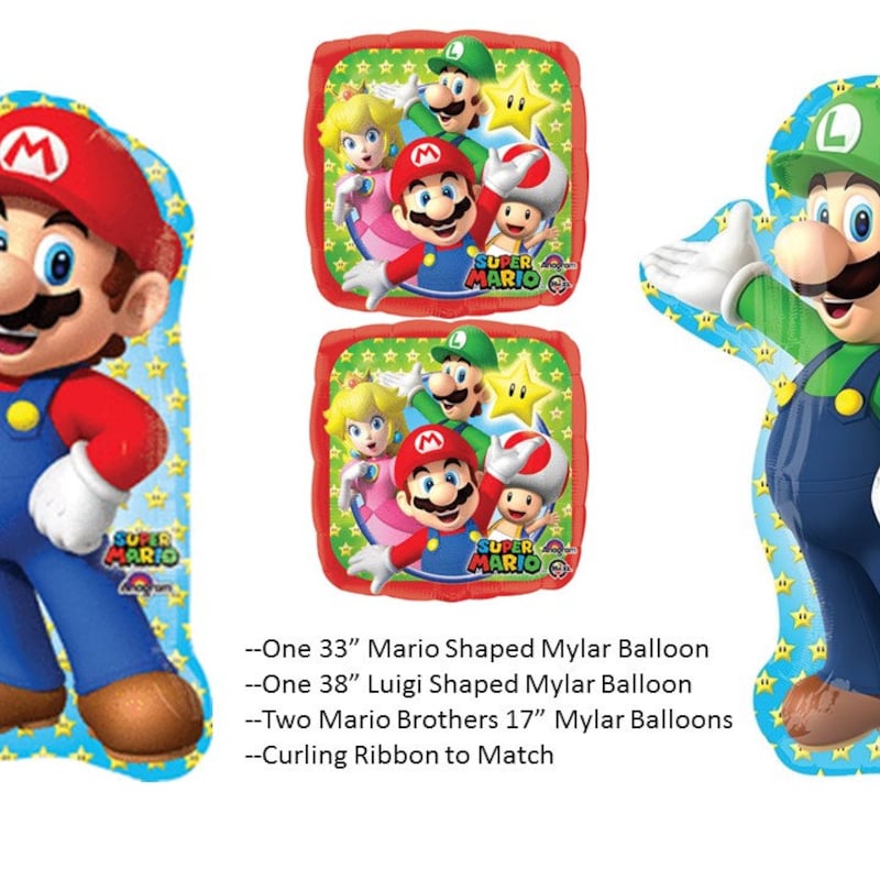 Mario Balloons - Etsy