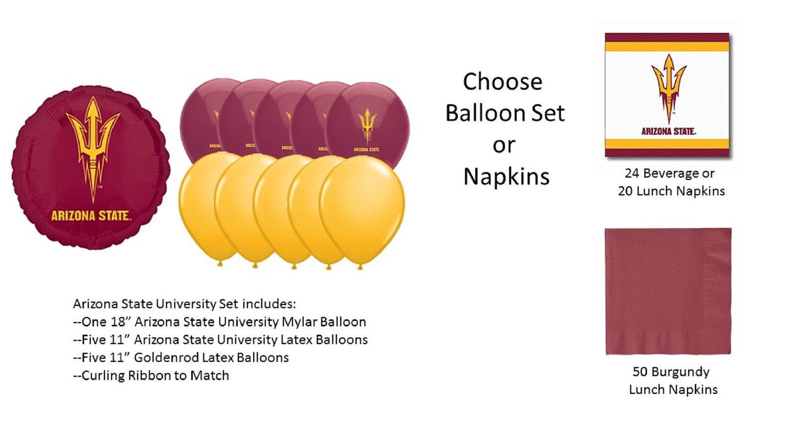 Arizona State Balloons Sun Devils Balloons Arizona State - Etsy