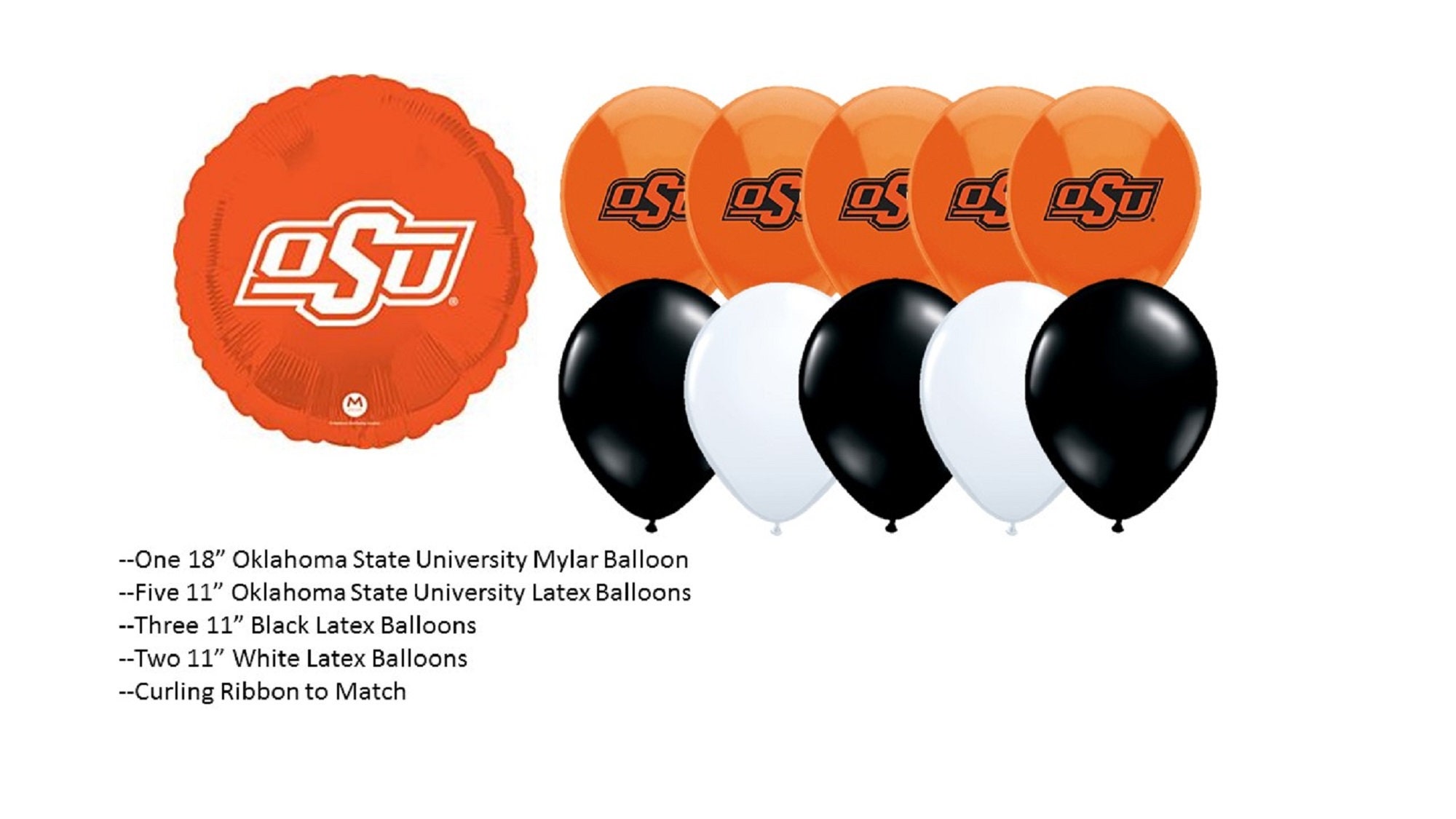 Oklahoma State Balloons, Oklahoma State Cowboys Balloons, Oklahoma ...
