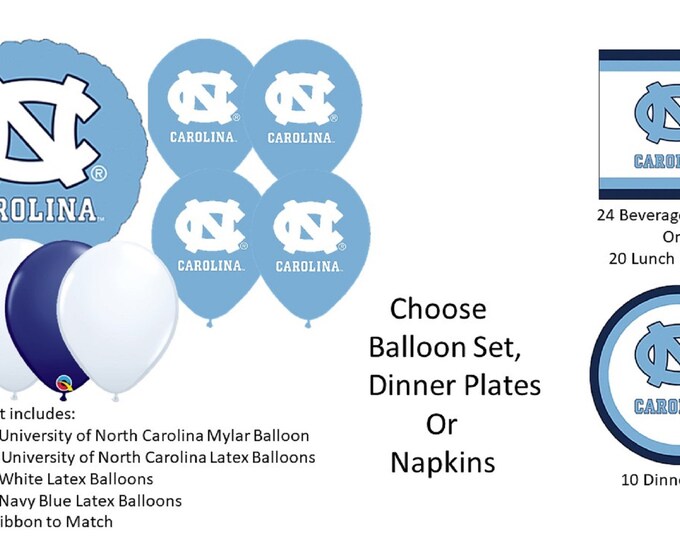 University of North Carolina Balloons, Tarheels Balloons, University of ...