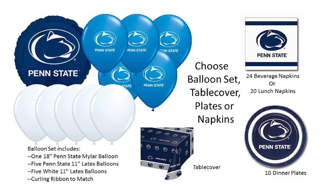 Penn State University Balloons, Penn State Napkins, Penn State Plates ...