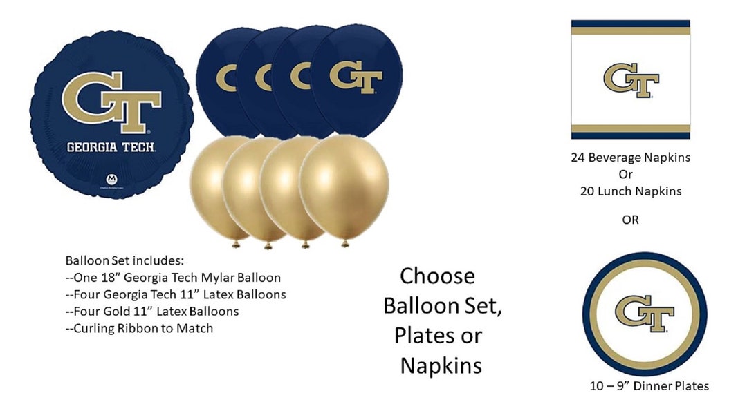 Georgia Tech Balloons, Georgia Techyellow Jackets Balloons, Georgia ...