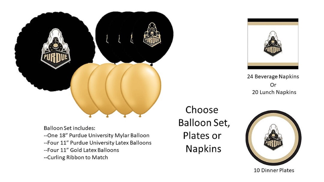 Purdue University Balloons, Purdue University Boilermakers Balloons ...