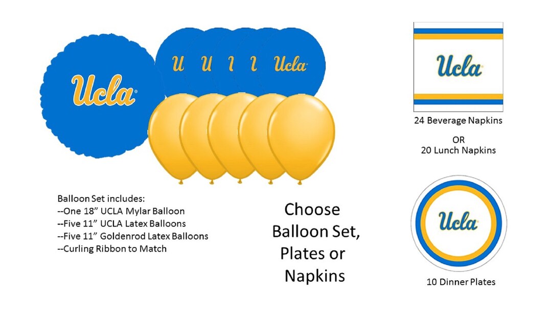 UCLA Balloons, Bruins Balloons, University of California Los Angeles ...
