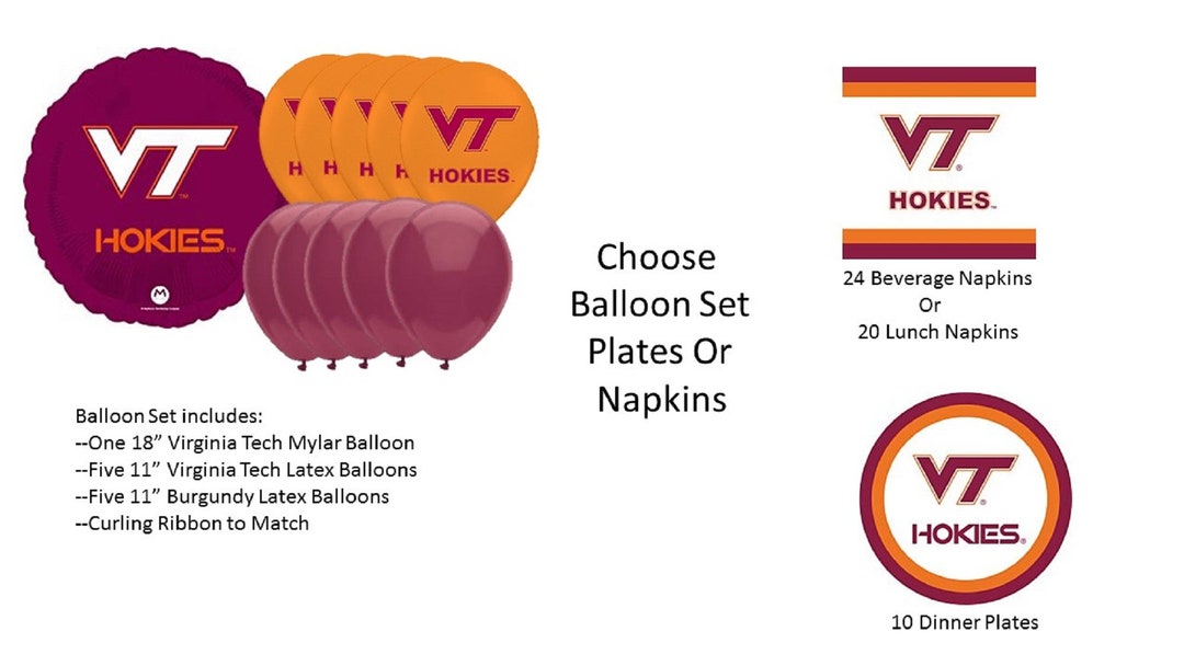 Virginia Tech University Balloons, Virginia Tech University Hokies ...