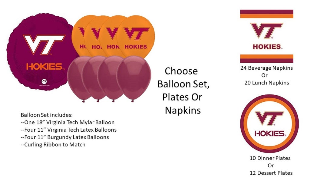 Virginia Tech University Balloons, Virginia Tech University Hokies ...