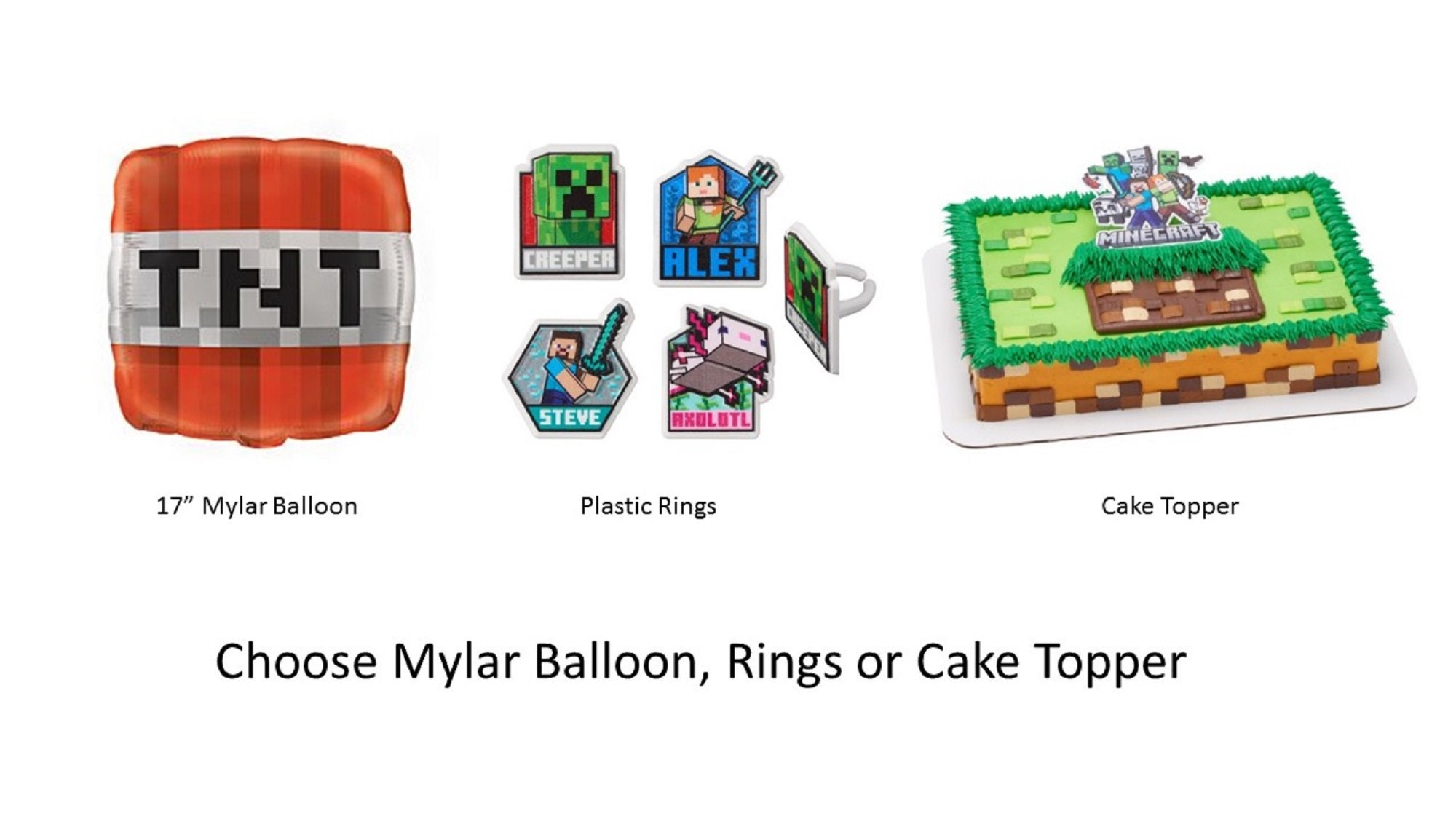 Minecraft Rings Minecraft Cake Topper Minecraft Balloon - Etsy