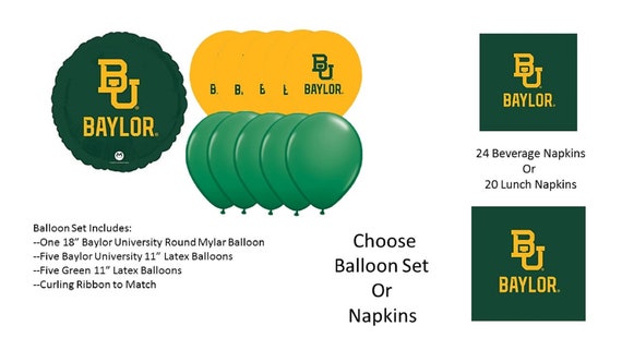 Baylor University Balloons Baylor Bears Balloons Baylor - Etsy