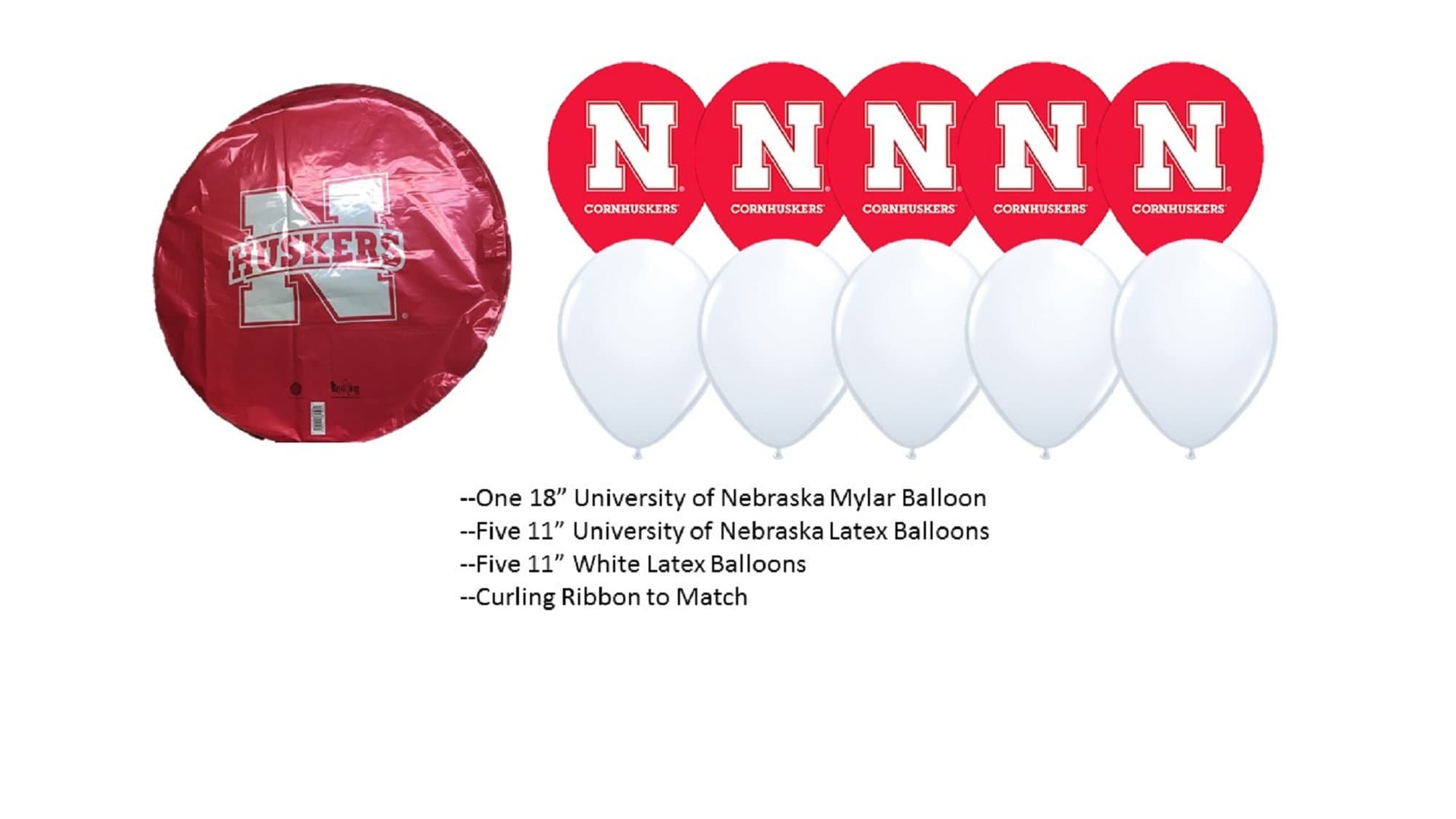 University of Nebraska Balloons, Cornhuskers Balloons - Etsy