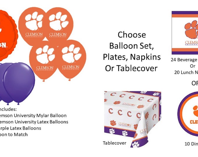 Clemson University Plastic Tablecloth 54x108, 1 Count, Clemson ...