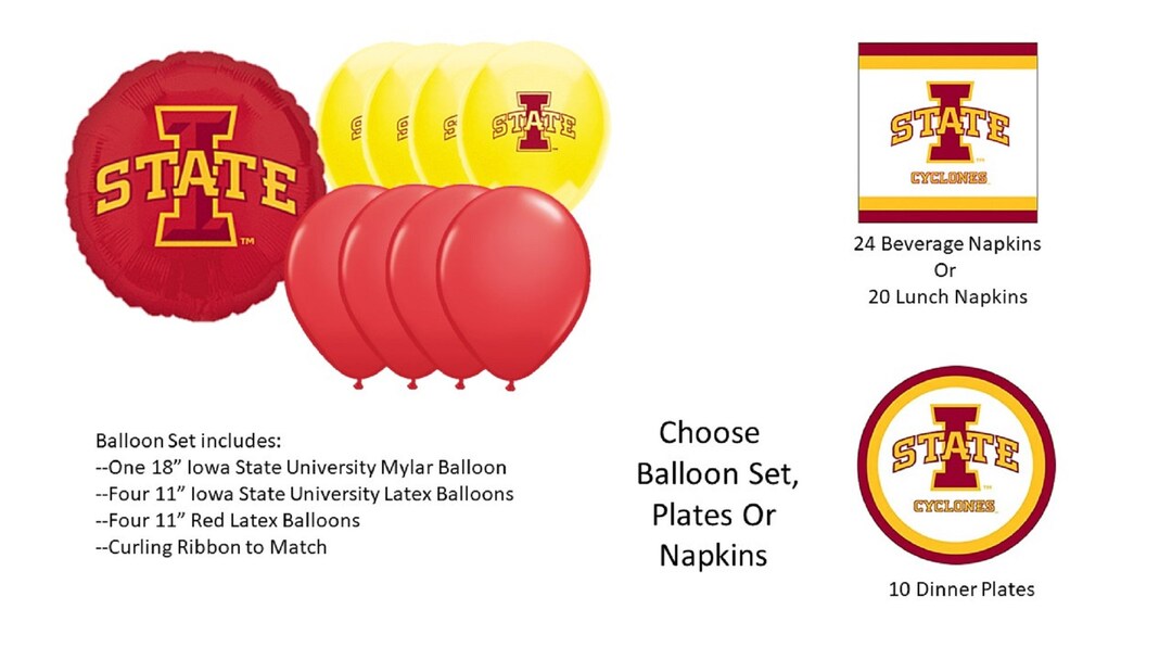 Iowa State University Balloons, Cardinals Balloons, Iowa State ...