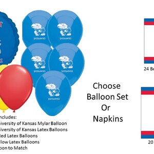 University of Kansas Balloons Jayhawks Balloons Kansas - Etsy