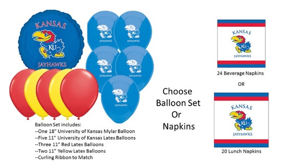 University of Kansas Balloons Jayhawks Balloons Kansas - Etsy