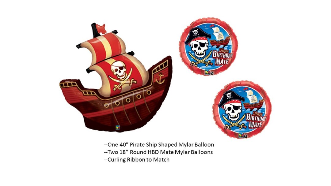 Pirate Ship Balloon Set, Pirate Ship Balloon - Etsy
