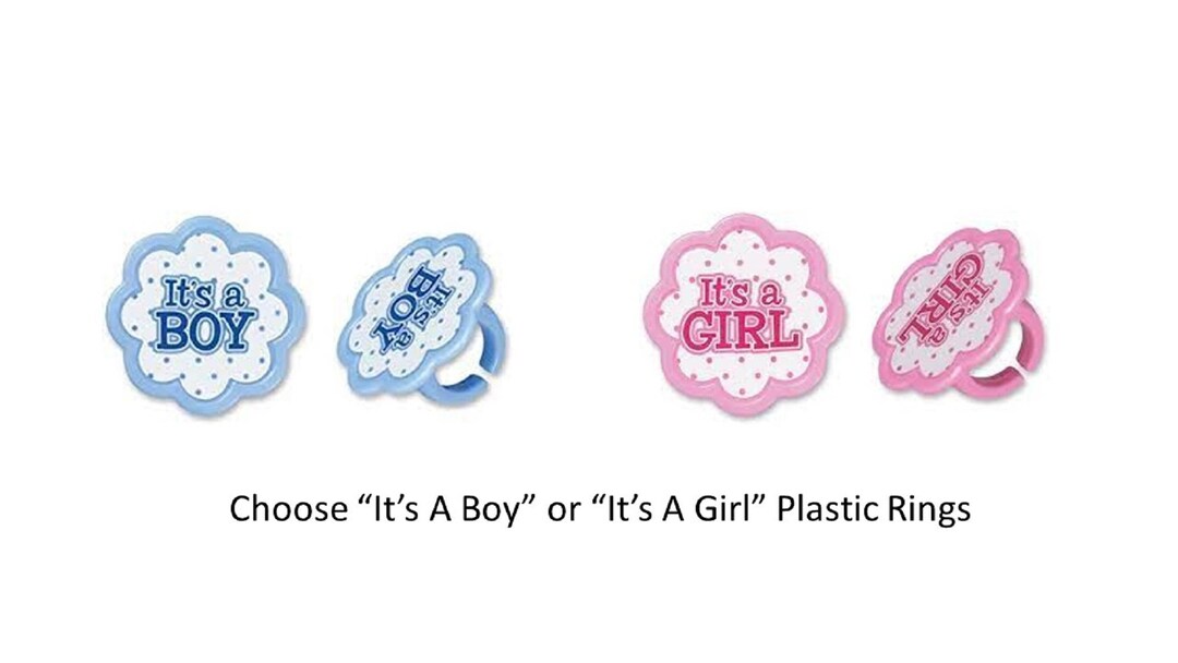 It's A Girl Rings, It's A Boy Rings - Etsy