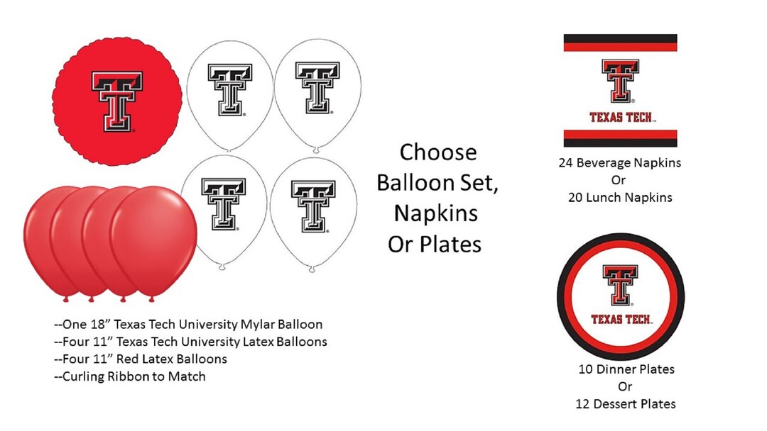 Texas Tech University Balloons, Texas Tech University Red Raiders ...