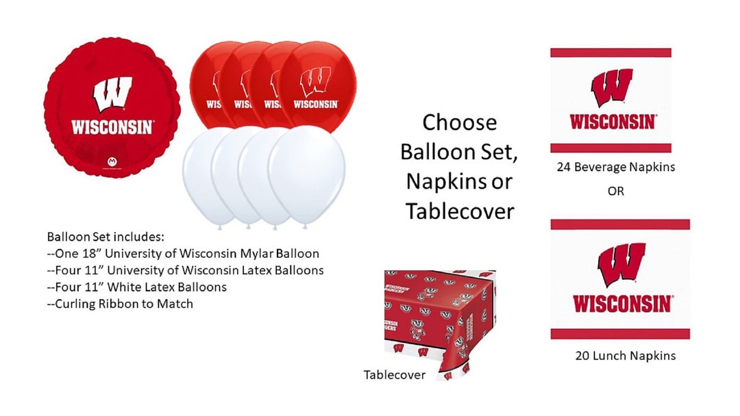 University of Wisconsin Balloons, Badgers Balloons, University of ...