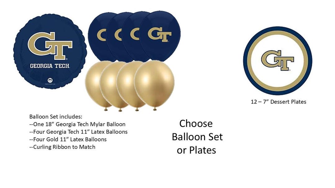 Georgia Tech Balloons, Georgia Techyellow Jackets Balloons, Georgia ...