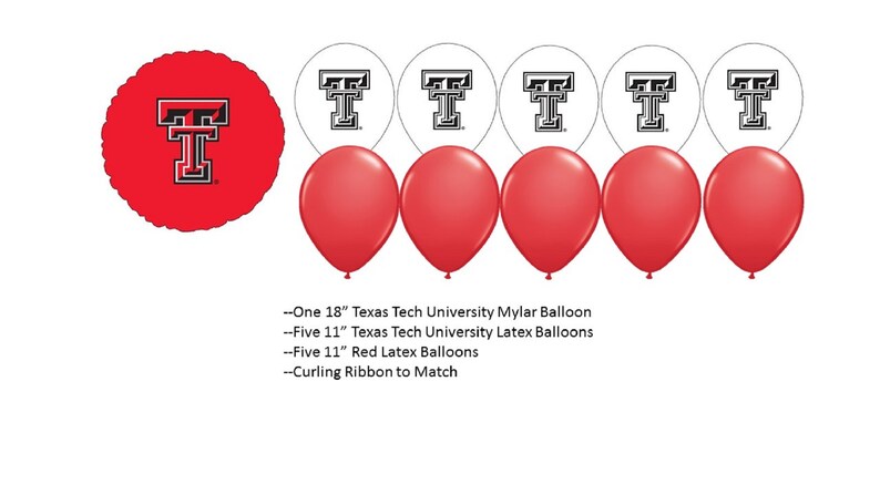 Texas Tech University Balloons Texas Tech University Red - Etsy