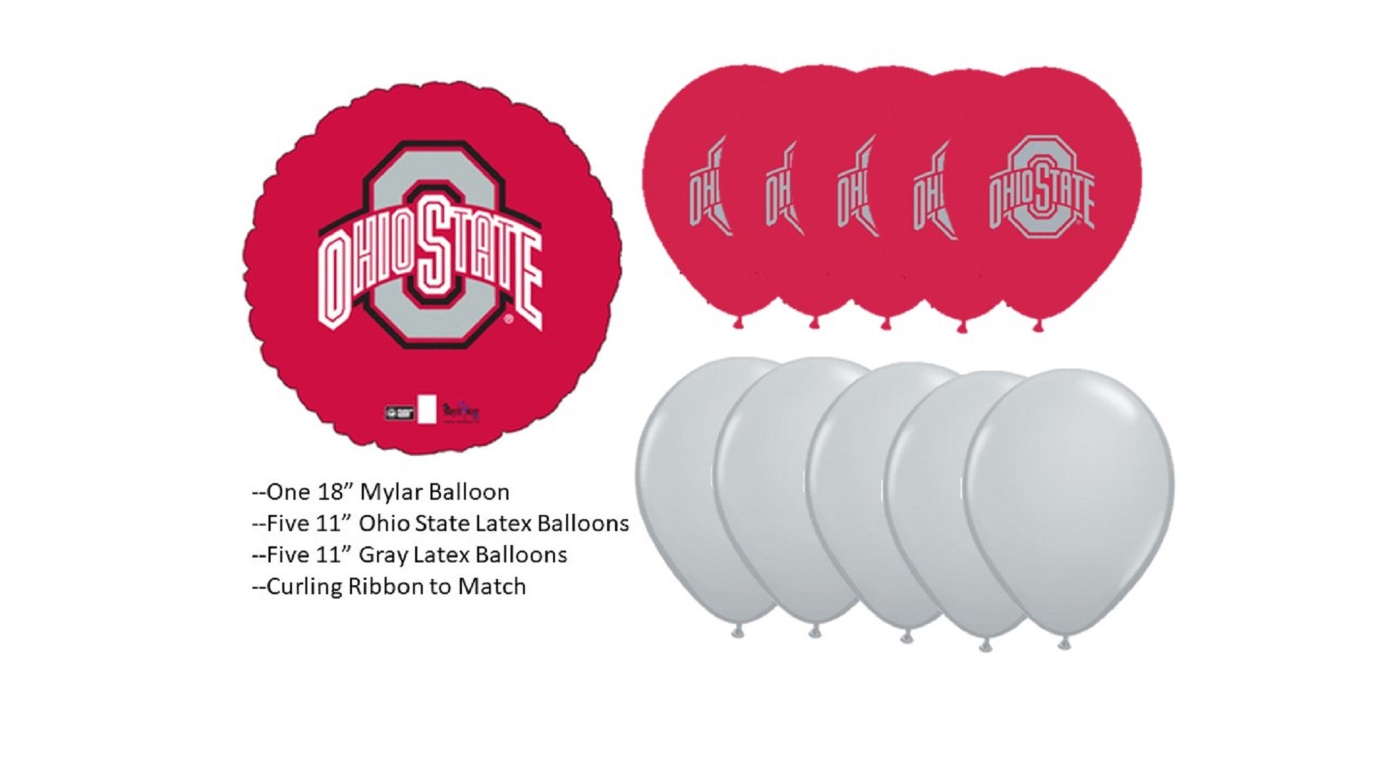 Ohio State Balloons, Ohio State Napkins, Ohio State Tablecover, Ohio ...