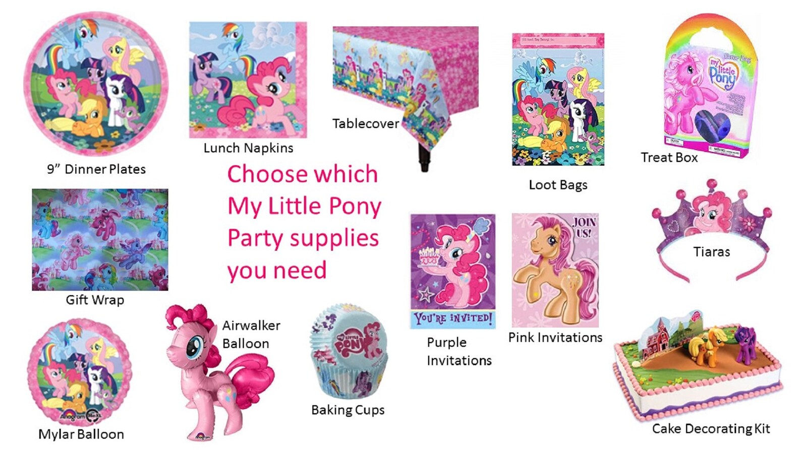 My Little Pony Plates My Little Pony Napkins My Little Pony | Etsy