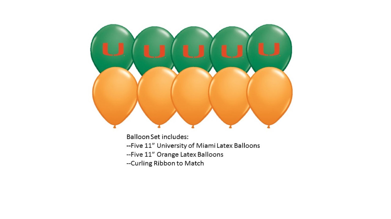 University of Miami Balloons University of Miami Hurricanes | Etsy