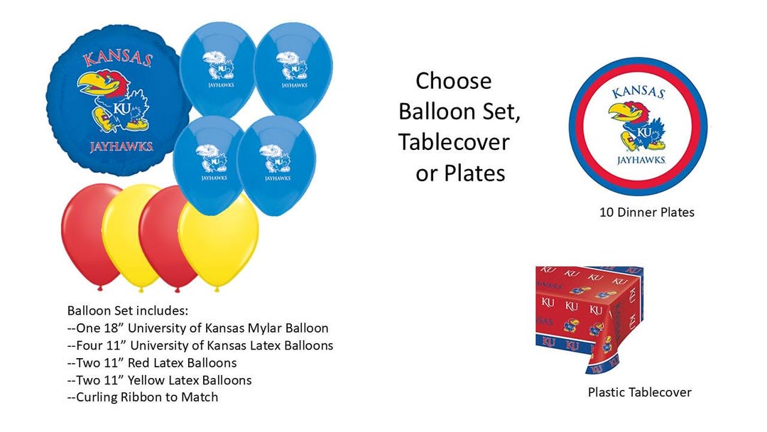 University of Kansas Balloons, Jayhawks Balloons, Kansas University ...