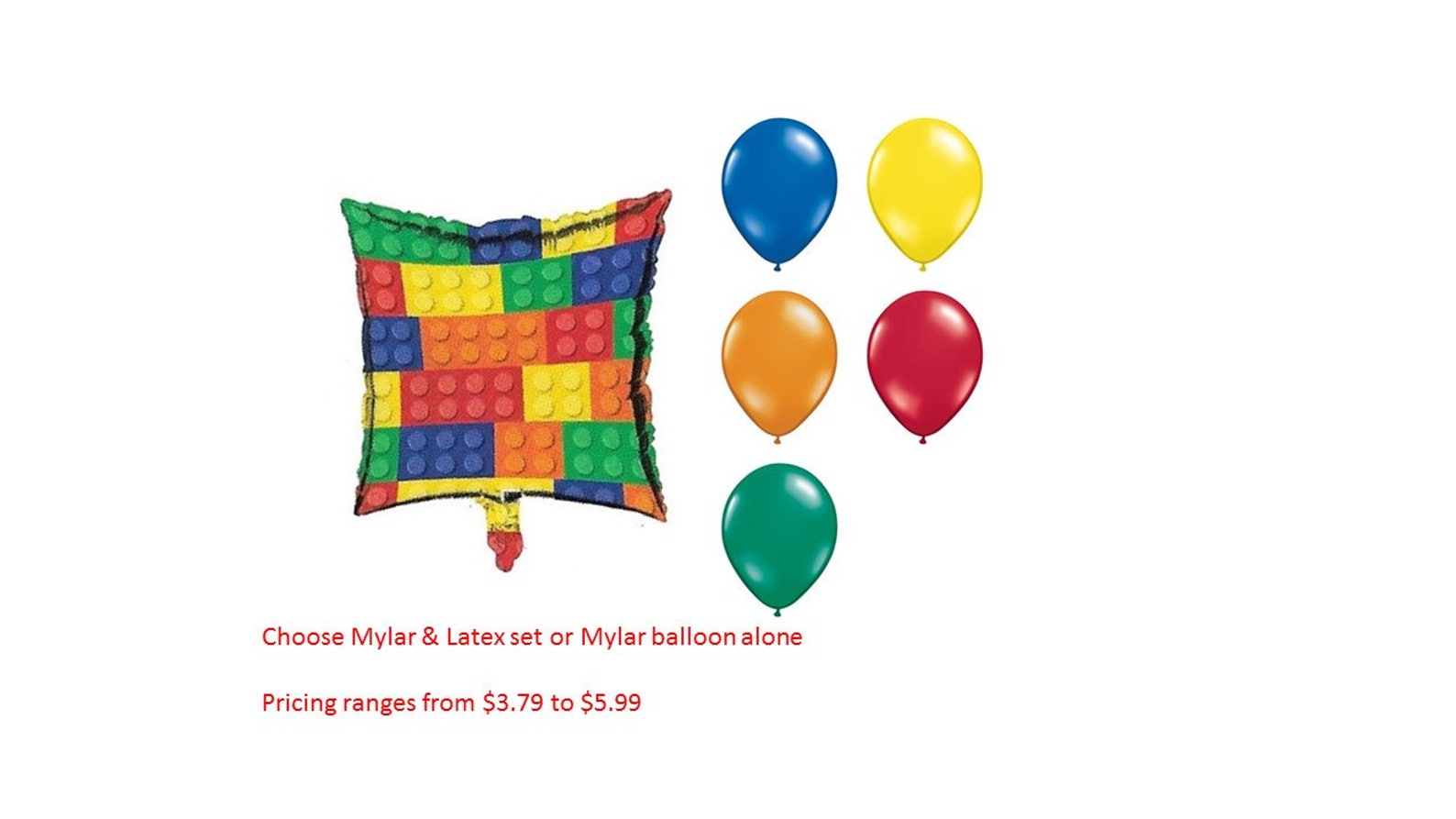 Block Party Mylar Balloons - Etsy