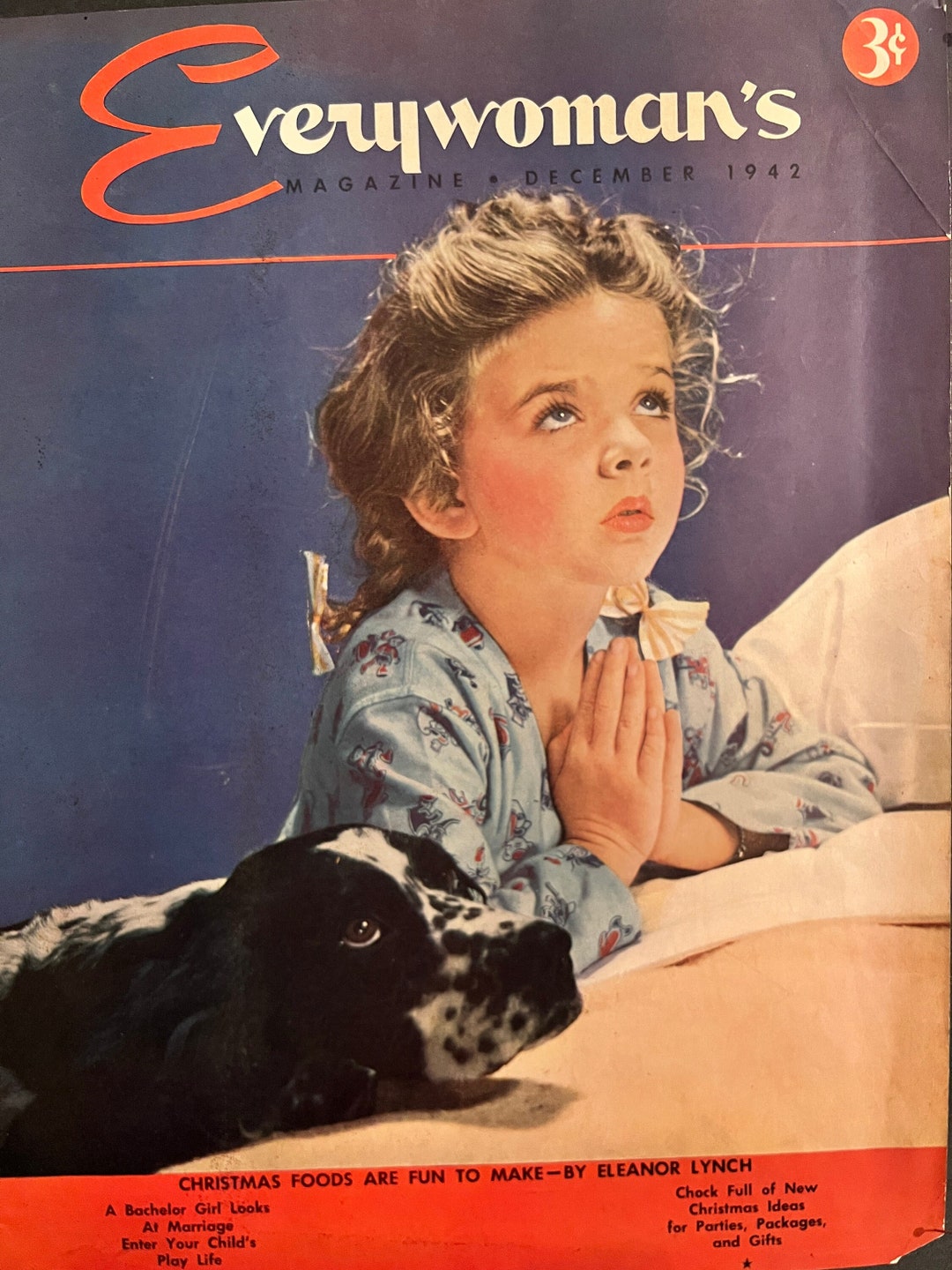 Everywoman's Magazine December 1942 Cover Artwork - Vintage Print ...