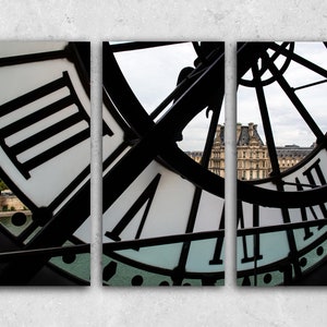 Musee D'orsay Triptych 2- France Photo Artistic Decor Clock Europe Photography Louvre Triple ...